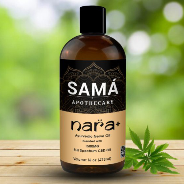 Samá Nara+ Ayurvedic Nerve Oil with 5000MG CBD (4 Oz) - Sama Apothecary